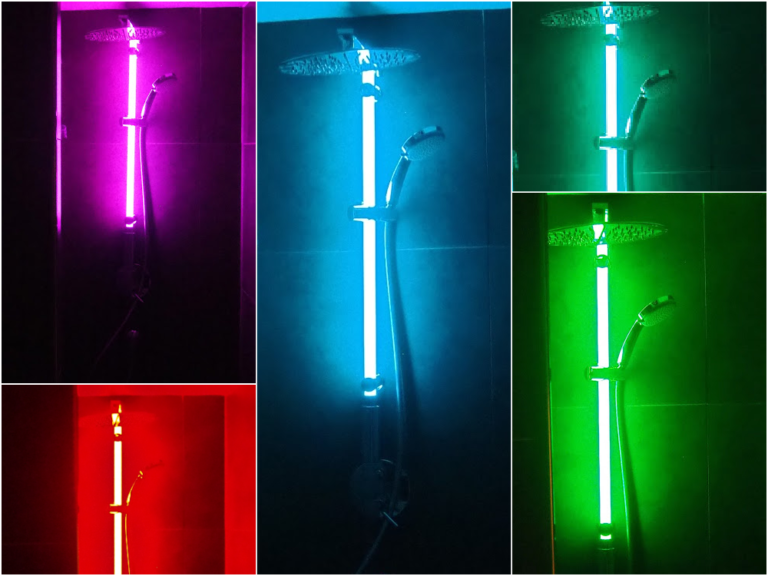 LED Duschstange bringt Licht und Wellness in die Dusche